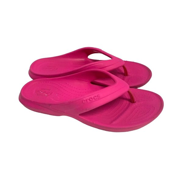 CROCS | Shoes | Crocs Juniors Size 2 Youth Kids Hot Pink Slip On Slide ...